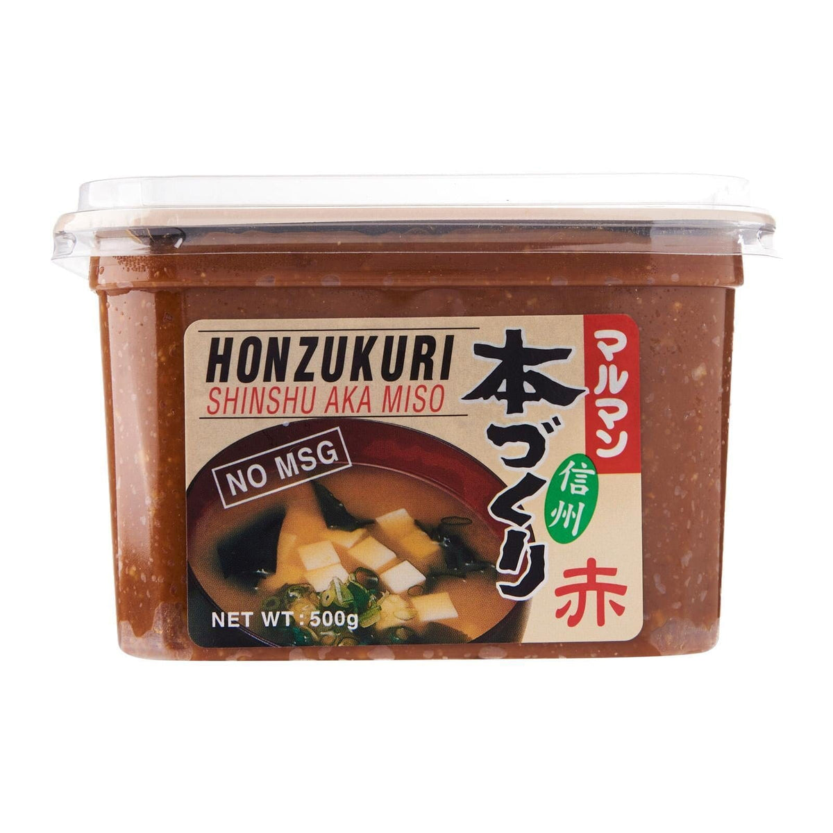 Maruman MSG Free Honzukuri Aka Miso Paste 500g Tub — Honeydaes - Japan ...